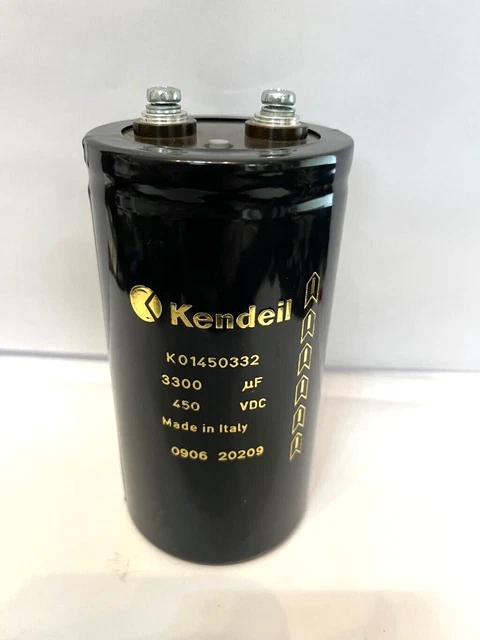 KENDEIL ELECTROLYTIC CAPACITOR 3300uF 450VDC Radial Screw Terminals ...