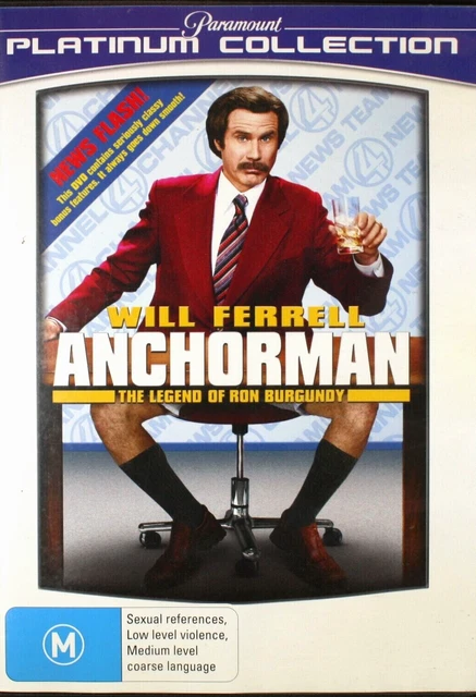 ANCHORMAN THE LEGEND Of Ron Burgundy DVD - Australian Region 4 $9.95 ...