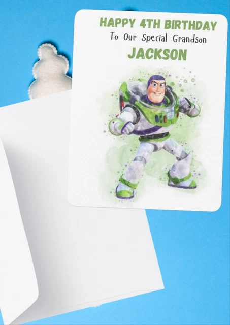 PERSONALISED BUZZ LIGHTYEAR Toy Story Birthday Card Son Daughter Nephew ...
