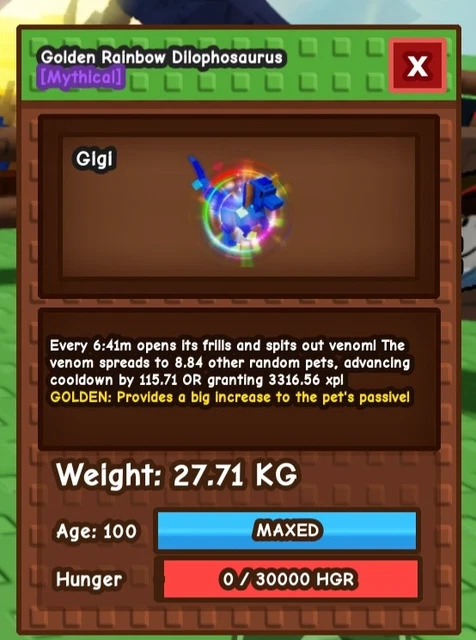 GOLDEN RAINBOW HATCHED Dilo 27.71kg grow a garden pet £25.00 - PicClick UK