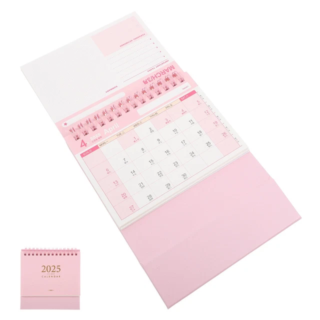 2025 MINI DESK Calendar Sep.2024 To Dec. 2025 Standing Flip Desktop ...