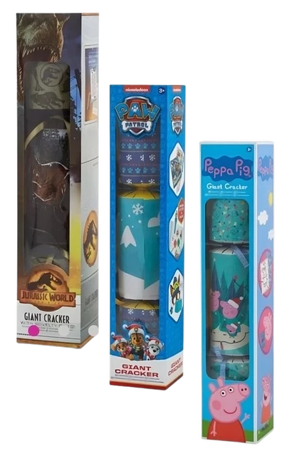 PAW PATROL PEPPA Pig Jurassic World Giant Christmas Cracker Activities ...