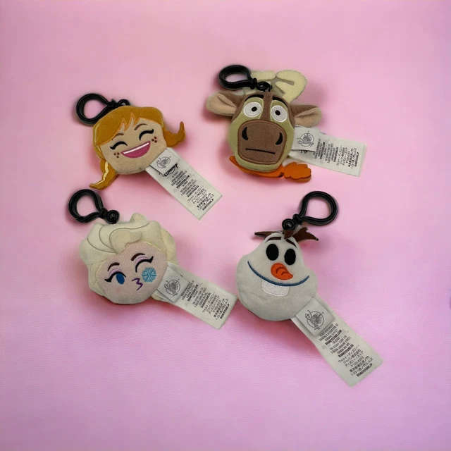 Lot 4 Disney Frozen Elsa Princess Anna Olaf Sven Plush Emoji 2 Sided