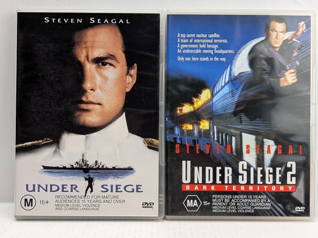 UNDER SIEGE & Under Siege 2 DVD Region 4 PAL Steven Seagal Tommy Lee ...