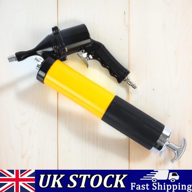 400CC AIR OPERATED Grease Gun 2 Coupler Pneumatic Compressor Pump ...