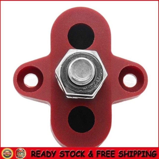 BUS BAR POWER Terminal Block Heavy Duty M8 Power Distribution Stud (Red ...