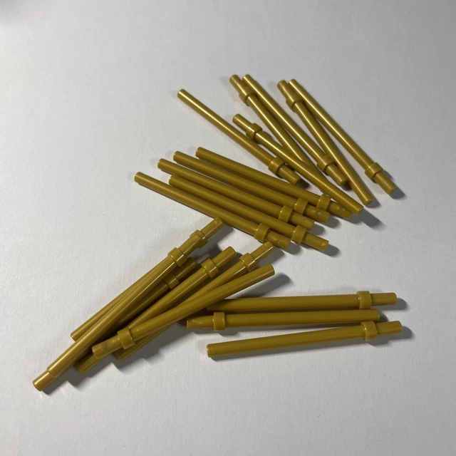 LEGO ® 20X rod bar 6L with stop ring technic pearl gold 63965 new new £ ...