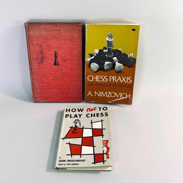 VINTAGE 40S 50S Chess Book Lot of 3 Nimzovich Znosko-Borovsky Chernov ...