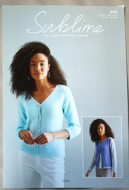 ORIGINAL SIRDAR SUBLIME Dk Ladies Cardigans 32"-54" Knitting Pattern ...
