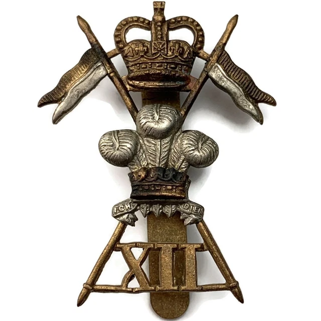 QUEENS CROWN 12TH Royal Lancers Regiment Cap Badge - XII £14.99 ...