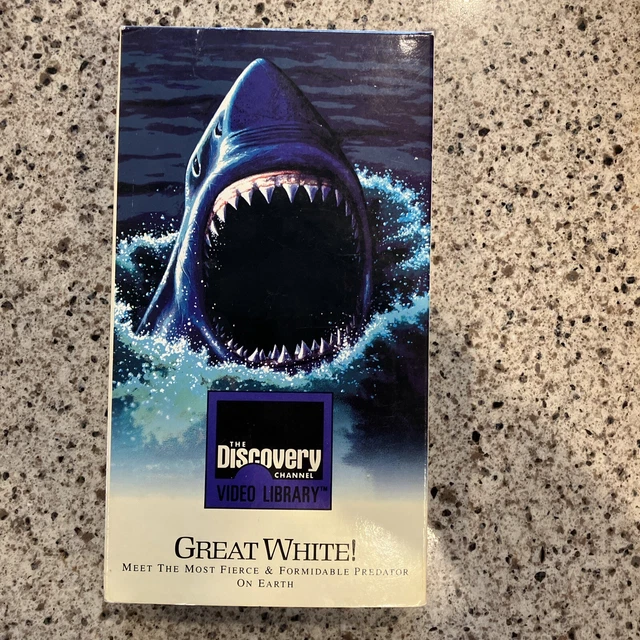 RARO 1992 DISCOVERY Channel Great White Shark Week nastro VHS Barry ...