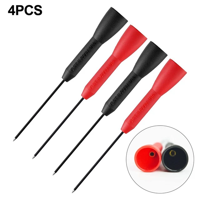 PRECISION TESTING WITH 4PCS Test Probe Tips for Banana Plug Multimeters ...