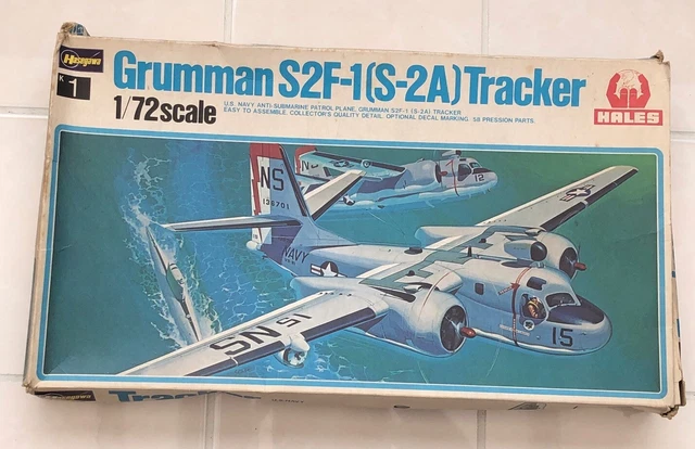 GRUMMAN S2F-1(S-2A) TRACKER Model Kit, Hasegawa Scale 1/72 from 1970’s ...