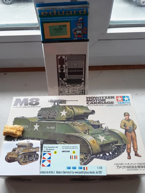 MAQUETTE CHAR 1/35 Tamiya M8 HMC+ RMT decals + Eduard 35509 + resin ...