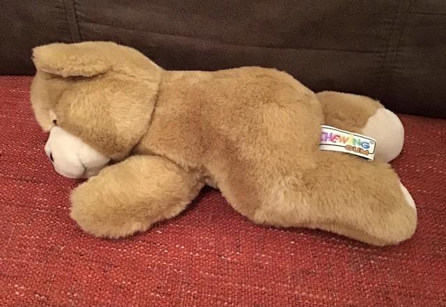 CHEWING GUM BROWN Laying Teddy Bear Soft Plush Toy 11" £19.91 - PicClick UK