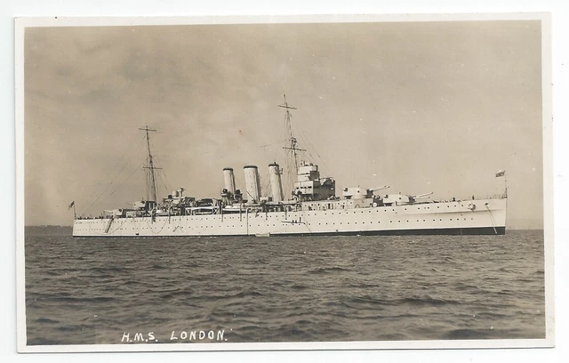 HMS LONDON COUNTY class Heavy Cruiser Royal Navy RP PC £10.00 - PicClick UK