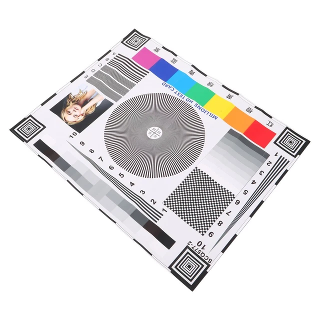CAMERA FOCUS TEST Chart: Lens Test Chart - Color Calibration Card ...