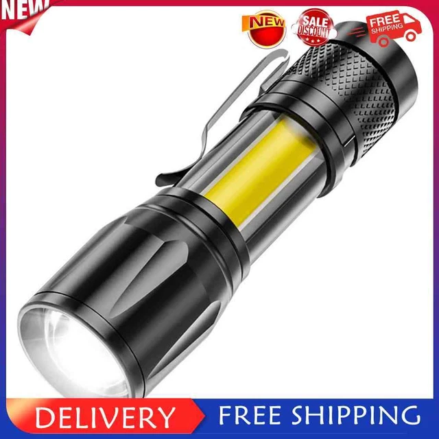 XPE+COB LED POWERFUL Flashlight 400mAh Built-in Battery USB Rechargeable Torch EUR 9,90 ...