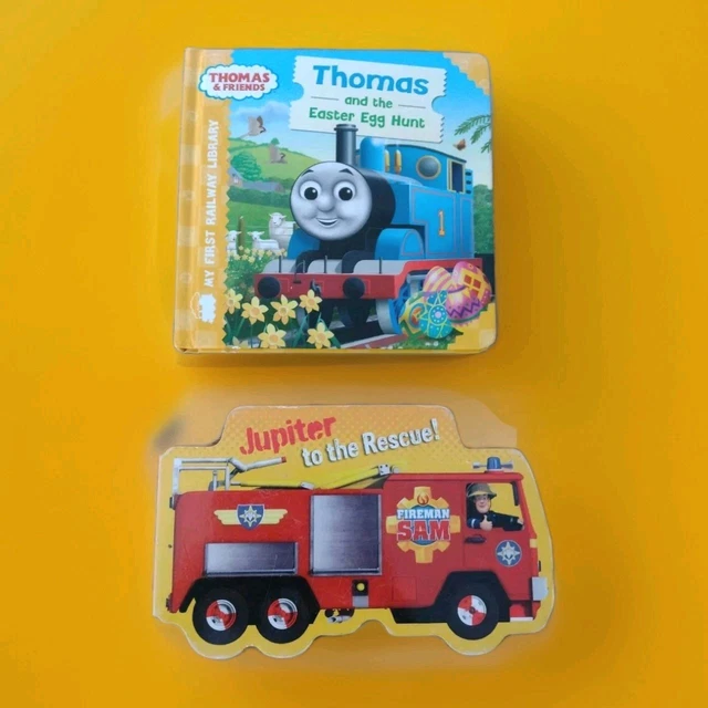 CHILDREN'S BOOKS FIREMAN Sam Rescue & Thomas The Tank Engine Easter Egg ...