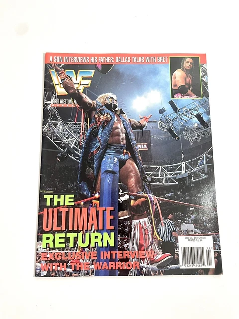 WWE WWF WRESTLING Magazine July 1996 The Ultimate Warrior Vintage £14. ...