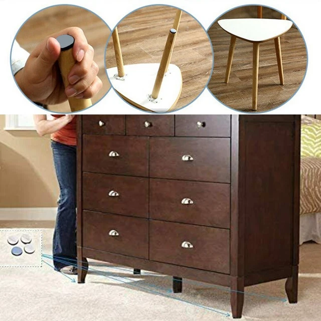 HEAVY DUTY FURNITURE Sliders Round Shifter Removal Feet Glider Durable ...