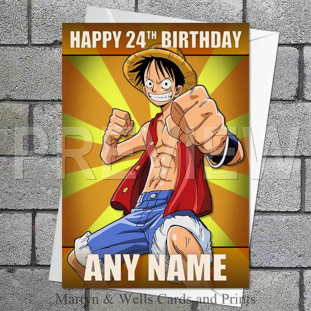 One Piece Birthday Card at Guadalupe Harshaw blog