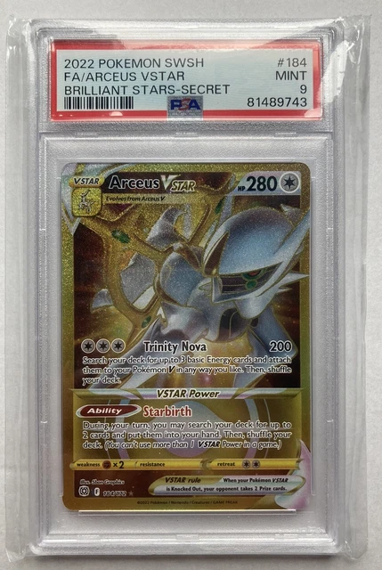 POKEMON CARD ARCEUS Vstar Full Art 184/172 SWSH Brillant Stars Secret ...