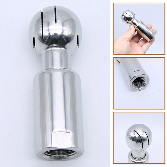 SANITARY SPRAY BALL Mechanical 102mm High 360° CIP Tank Silver Spray ...