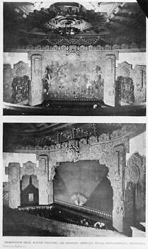 TWO VIEWS OF The Proscenium Arch In The Mayan Theater 1925 California ...