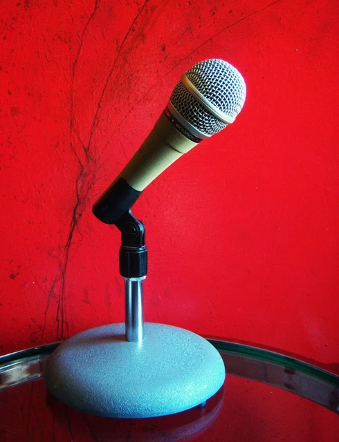 VINTAGE RARE 1980'S Philips SBC 3036 dynamic microphone Low Z w mic ...