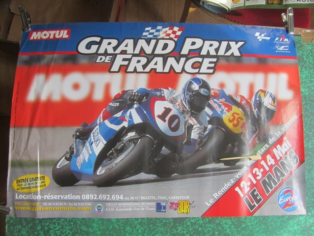 Affiche 24 Heures Du Mans Grand Prix De France Motos Eur 11 90