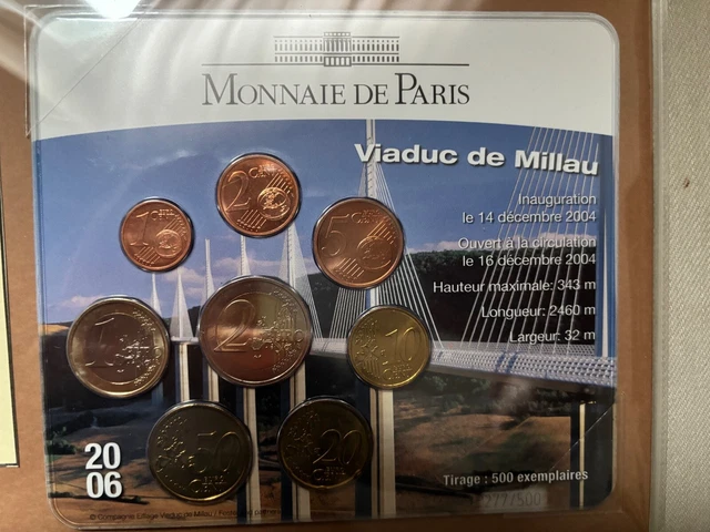 RARE MINI-SET EURO BU 2006 VIADUC DE MILLAU N° 277/500 exemplaires EUR ...