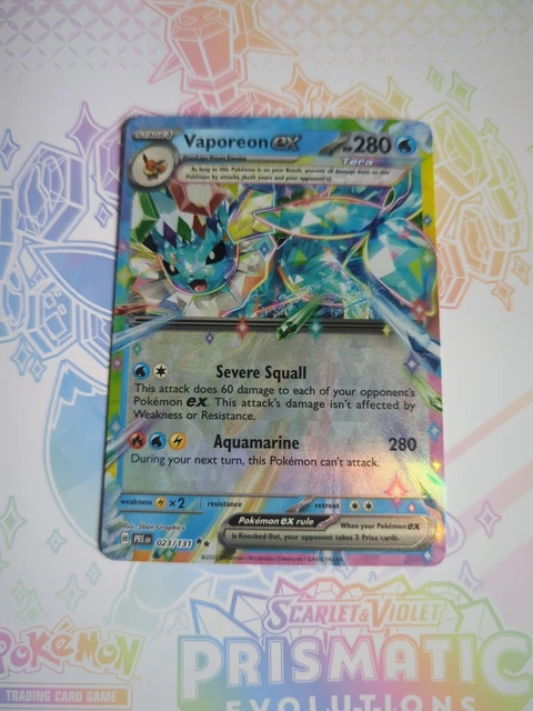 VAPOREON EX 023/131 - Prismatic Evolutions - Pokémon TCG £5.25 ...
