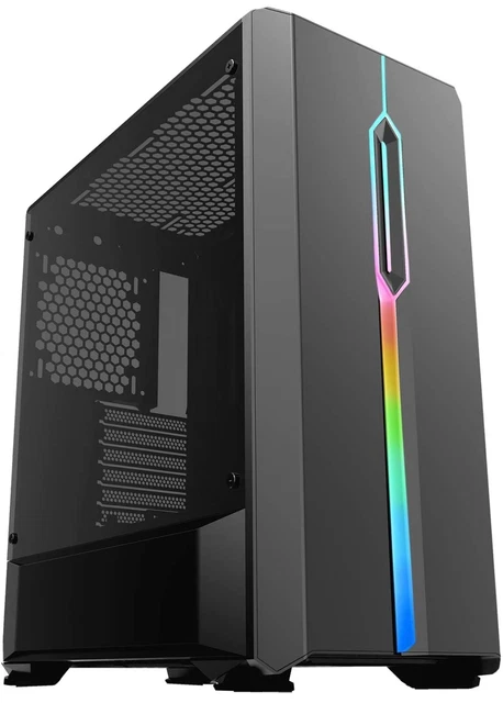 GAMEMAX SOLAR PC Gaming case Mid-Tower ATX Tempered Glass Side Window ...