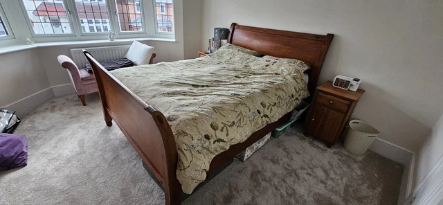 KING SIZE SLEIGH bed frame £182.70 - PicClick UK