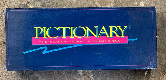 VINTAGE PICTIONARY &UPDATED for the 90's" Classic Board Game Quick Draw ...