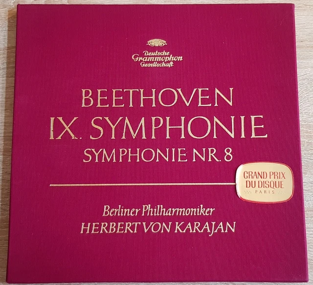 BEETHOVEN 8 & 9 Symphonie Herbert von Karajan DGG RED Stereo 2 LP Box TULIP $90.09 - PicClick CA