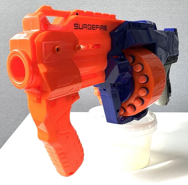 NERF ELITE SURGEFIRE Blaster Pump Action Shotgun Genuine Ammo VGC ...
