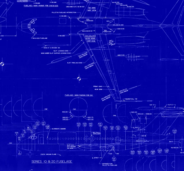 DOUGLAS DC-9 MANUAL & Blueprint historic rare 1960's aircraft VINTAGE ...