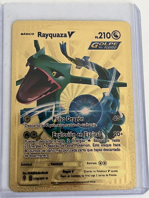 RAYQUAZA V 110/203 Golden Gold Pokémon Card Spanish Card EUR 11,80 ...
