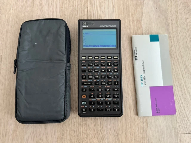 VINTAGE HP-48SX SCIENTIFIC Calculator Case & Quick Reference For Parts ...