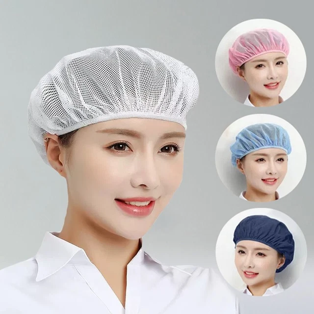 HAIR NETS CHEF Hat Sanitary Cooking Hygienic Cap Canteen Catering $13. ...