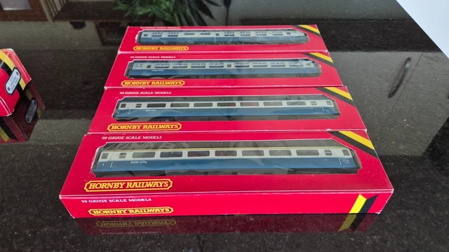 HORNBY OO GAUGE Inter-City Coach x4 R921 R923 buffet R428 R439 Boxed £ ...