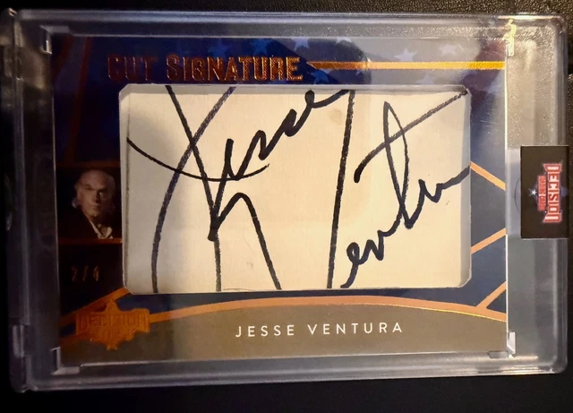 2024 DECISION PREMIUM JESSE VENTURA Authentic Cut Signature Auto ...