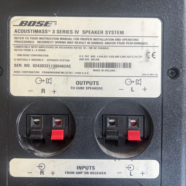 BOSE ACOUSTIMASS 3 Series IV Bass Module Untested Spares Repair ...