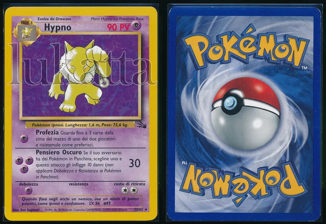 CARTA POKÉMON HYPNO - Fossil 23/62 EXCELLENT EUR 9,50 - PicClick FR