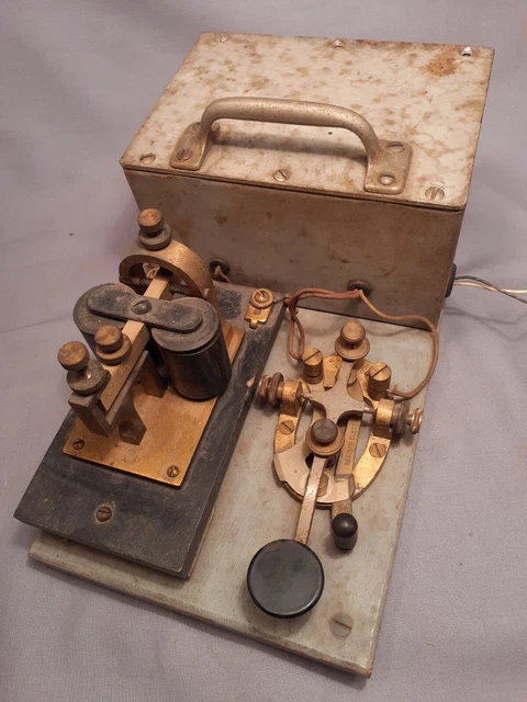 WESTERN ELECTRIC PORTABLE Telegraph Set Key Sounder Vintage Old AT&T ...
