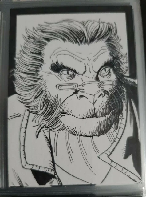 X MEN THE Beast Marvel Hand Drawn Sketch Card Psc Aceo EUR 87,54 ...