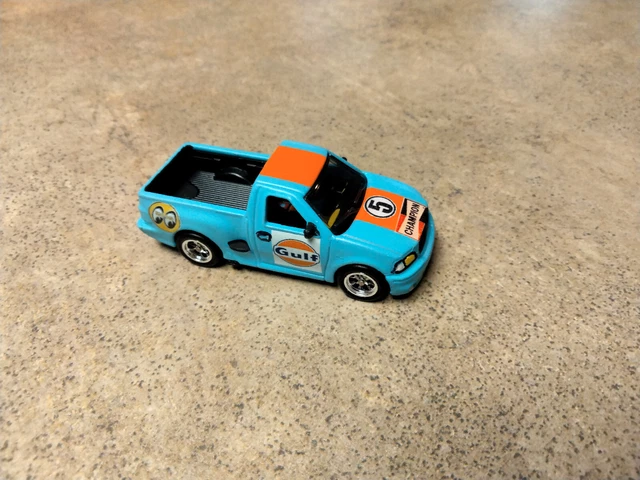 HOT WHEELS GULF RACING LIVERY FORD SVT LIGHTNING W/REALRIDERS-CUSTOM ...