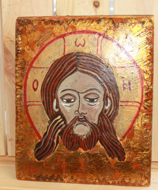 HAND PAINTED ORTHODOX icon Jesus Christ $202.95 - PicClick AU